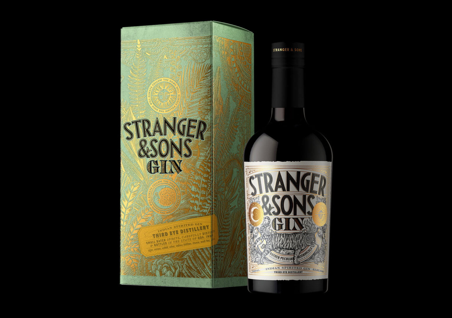 Stranger & Sons Gin - Oveja & Remi - Premium Label Design for Indian Gin