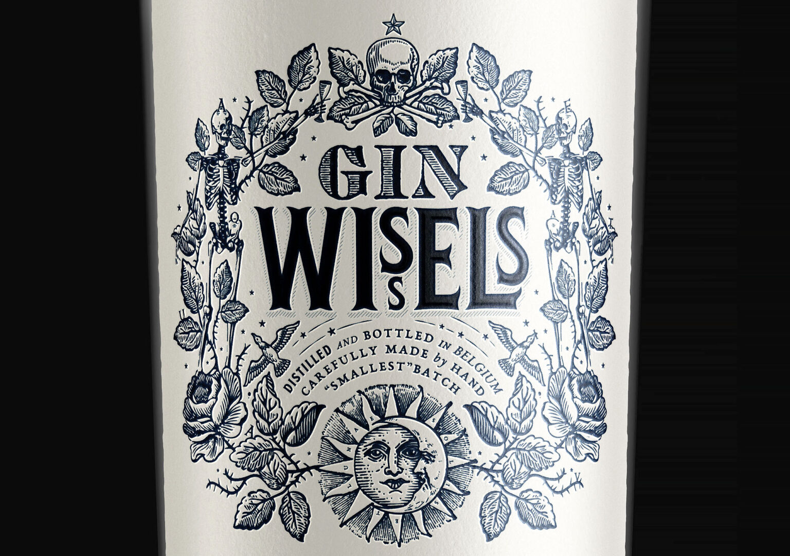 Wissels Gin - Oveja & Remi - Detailed Label Design for Belgium Made Gin